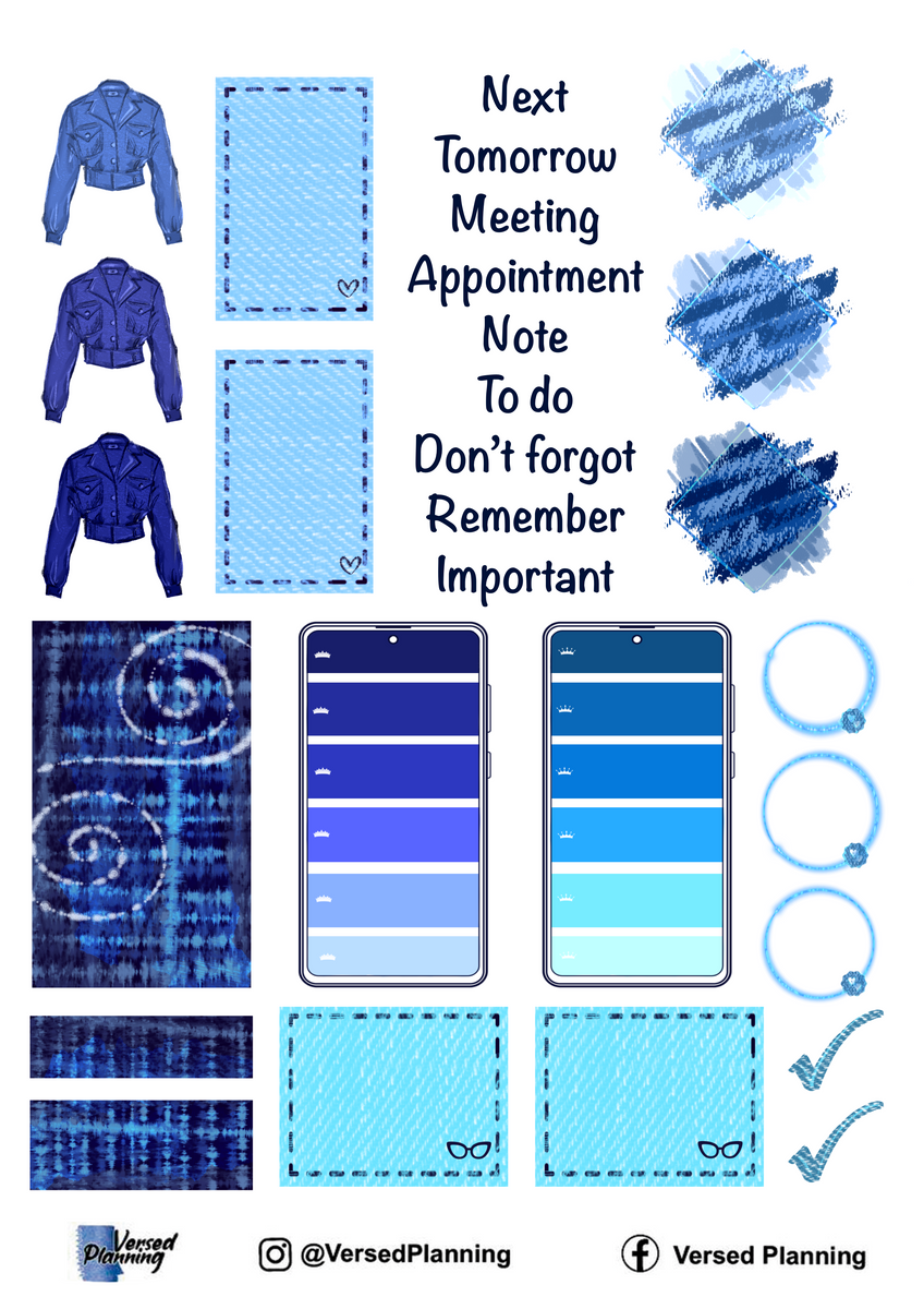 3 Page Denim Kit A5 – VERSED PLANNING
