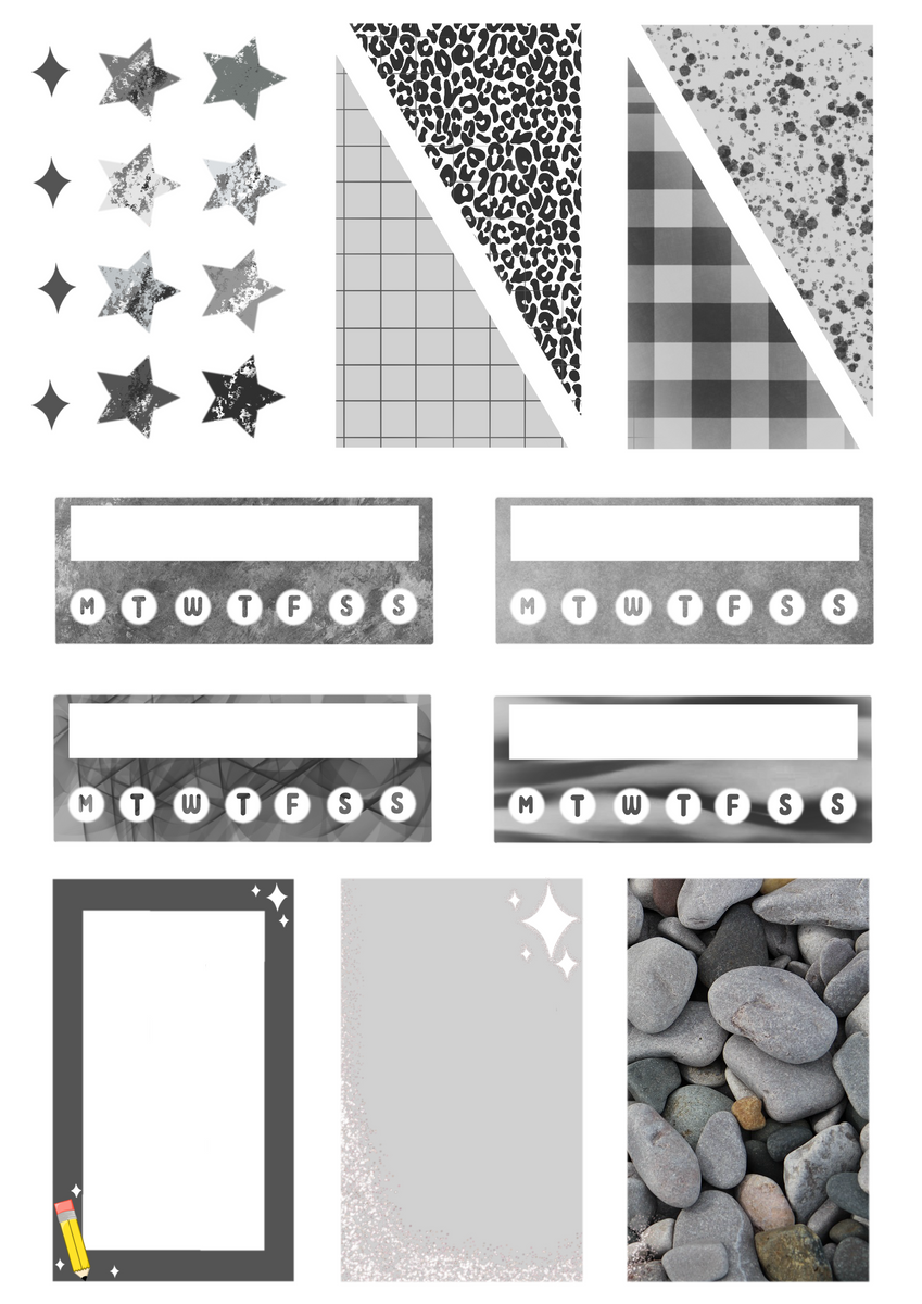 GRAYSCALE FUNCTIONAL BUNDLE (7 PAGES) – VERSED PLANNING