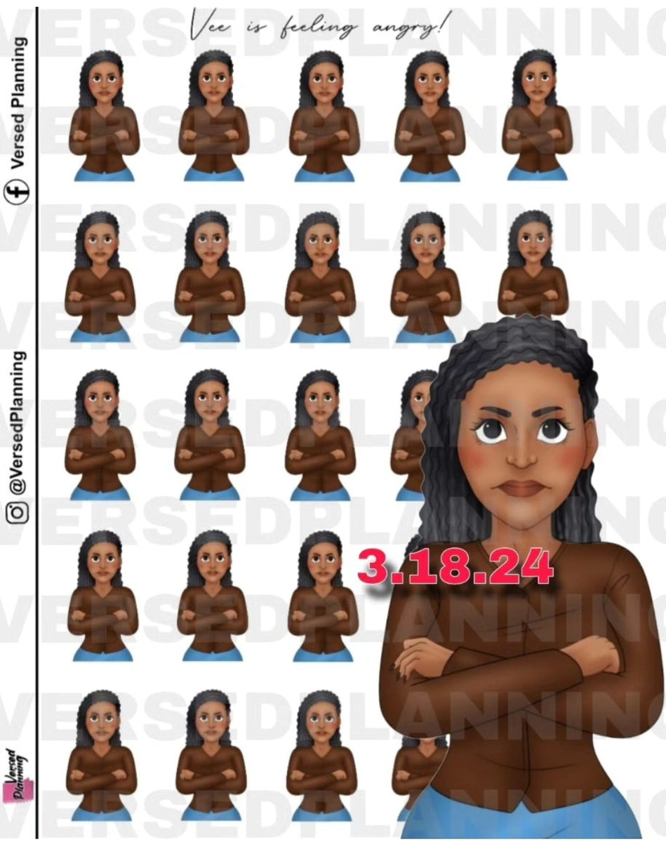VEE is feeling angry icon sheet!! – VERSED PLANNING