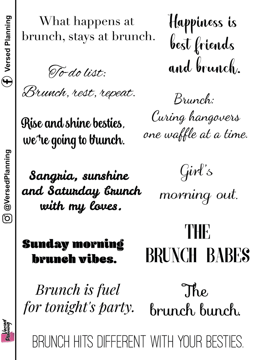 BRUNCH Script – VERSED PLANNING